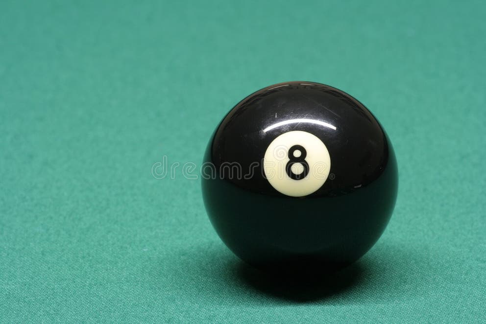 Pool ball number 08 stock image. Image of leasure, game - 596509