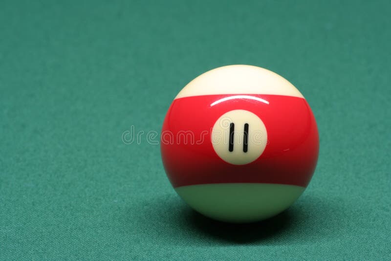 Pool ball number 11 stock image. Image of pool, game, sport - 596539