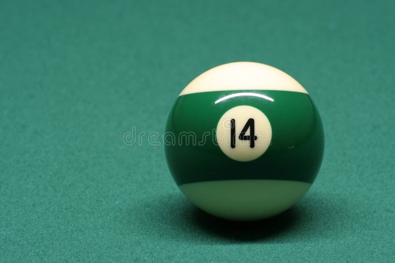Pool ball number 14 stock photo. Image of indoor, pool - 596544