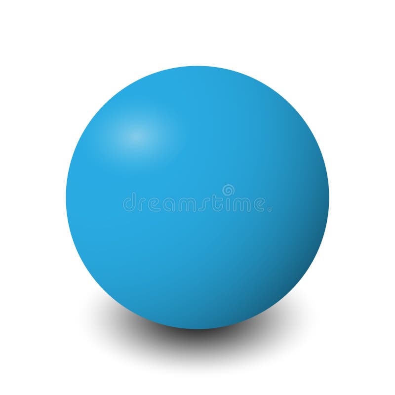 Blue Pool Ball, Realistic Vector Illustration Stock Vector ...