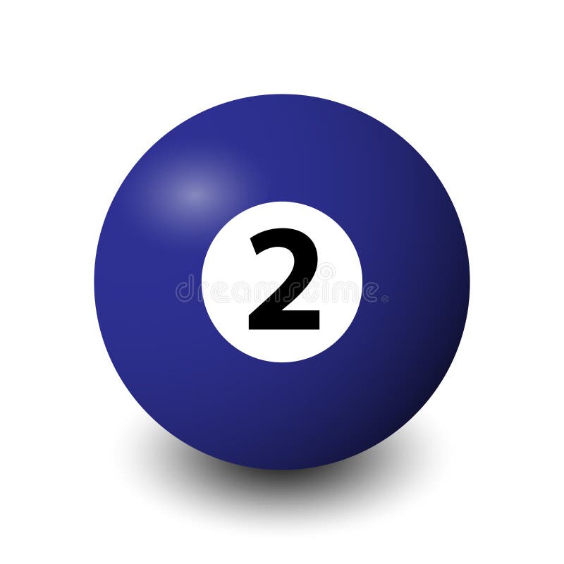 Blue Pool Ball, Realistic Vector Illustration Stock Vector ...