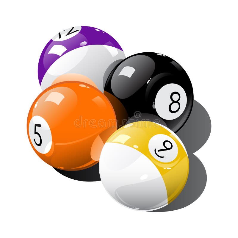 Pool balls stock vector. Illustration of vector, billiard - 18042811