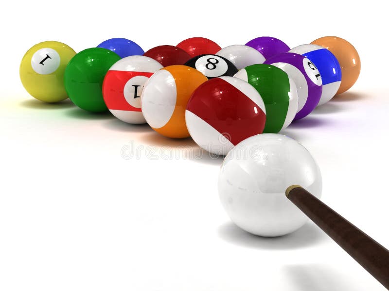 Pool balls stock image. Image of colour, racked, games - 43398749