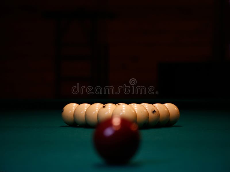 Shoot. Break Racked Pool Balls Stock Image - Image of shoot, game: 3300377