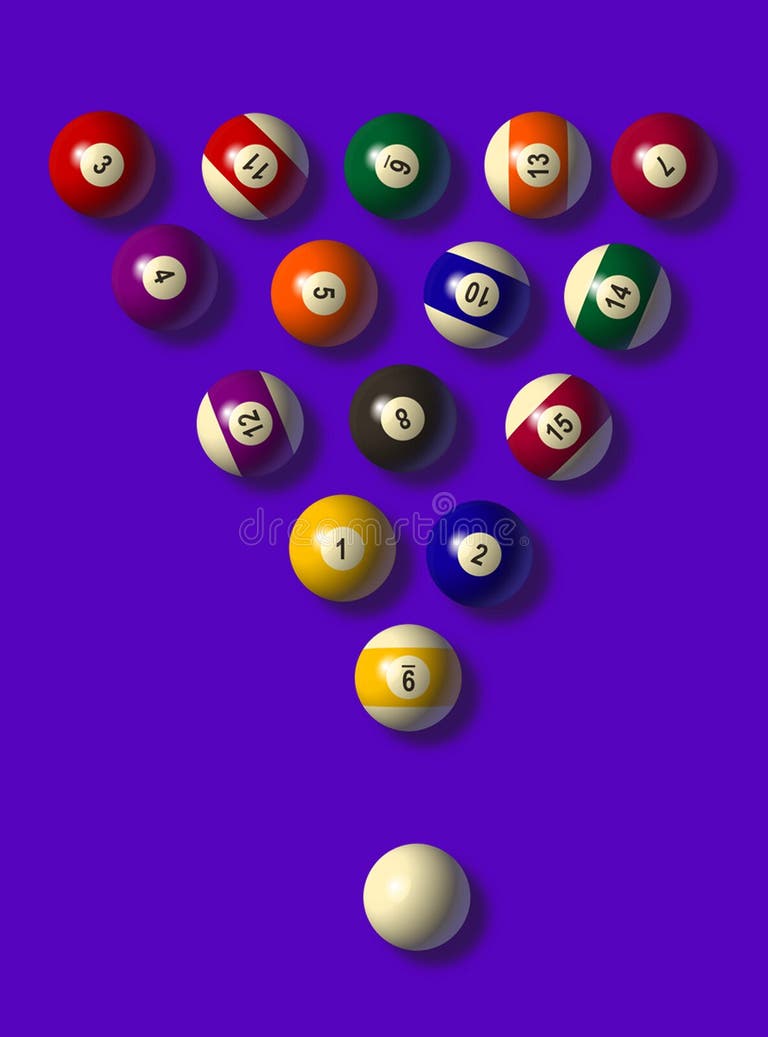 Pool Balls Numbers Stock Illustrations – 707 Pool Balls Numbers Stock ...