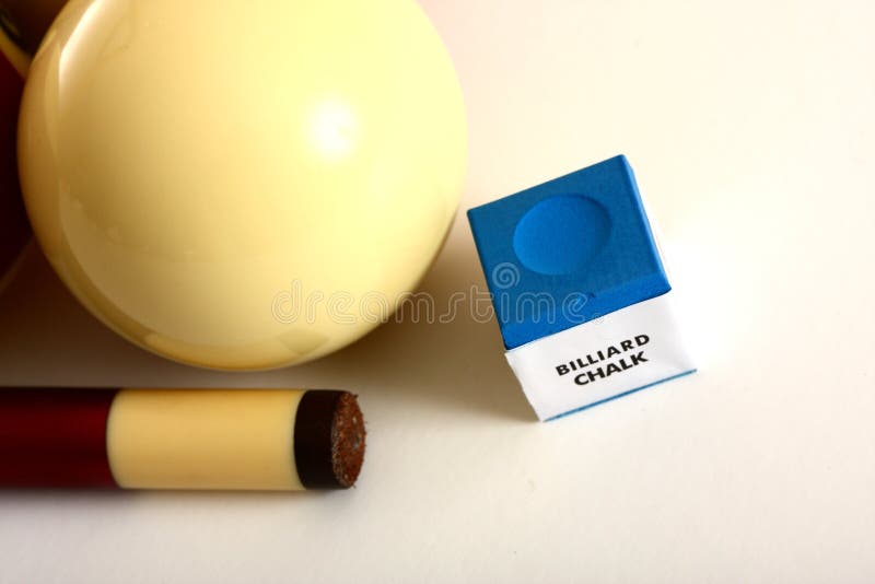 Pool Balls and Chalk and Stick Stock Photo - Image of billiards ...