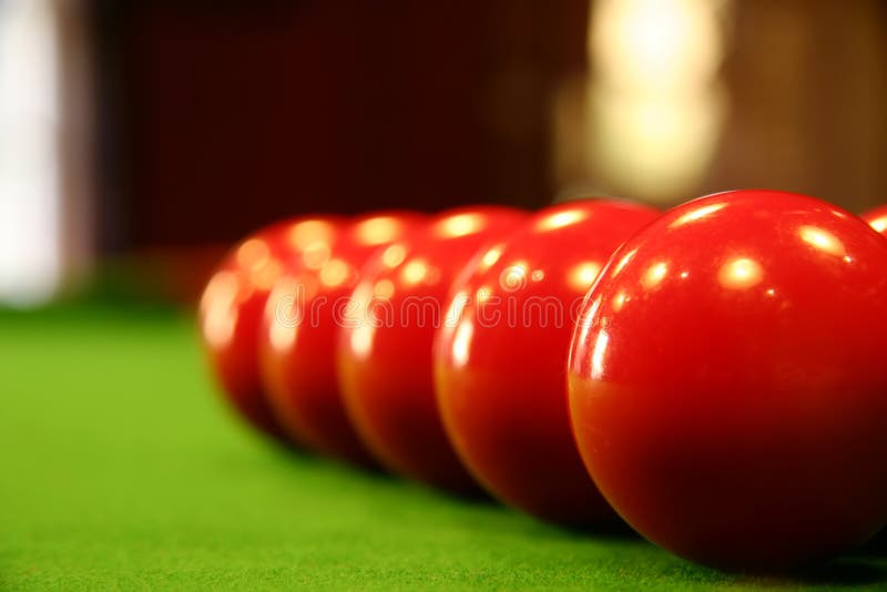 Pool Balls on a Green Table Stock Image - Image of compete, rack: 2115417