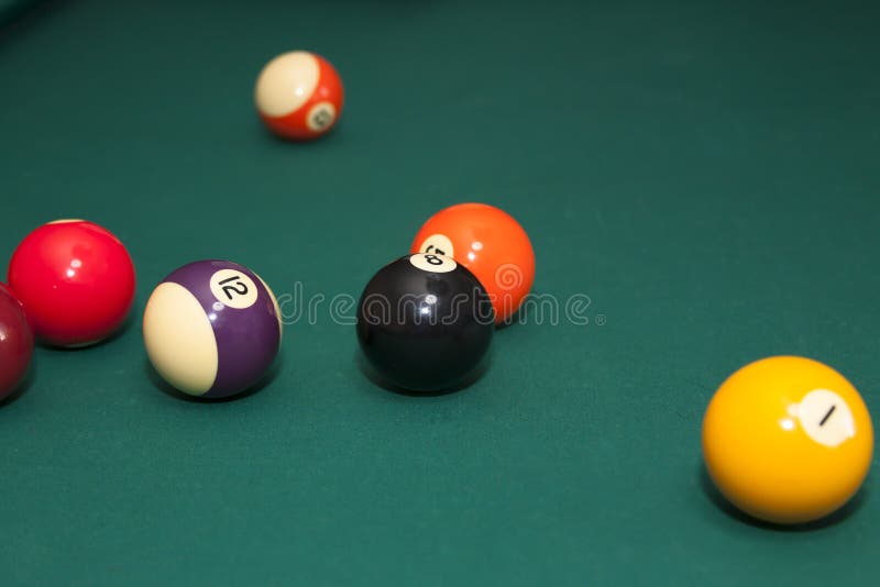 Pool balls stock photo. Image of table, noturna, entertainment - 32370334