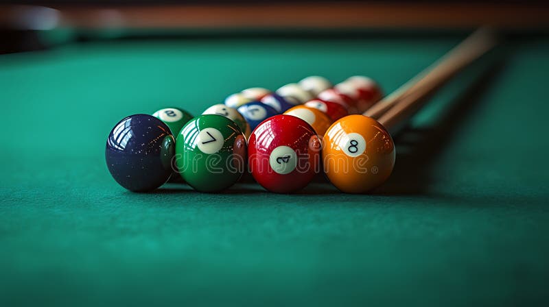 Billiards Pool Balls Table Racked Stock Illustrations – 12 Billiards ...
