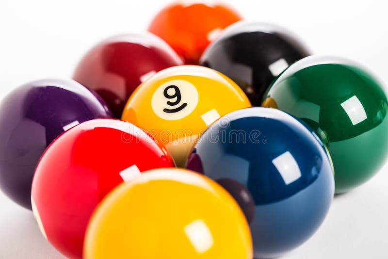 Pool balls stock image. Image of colour, racked, games - 43398749