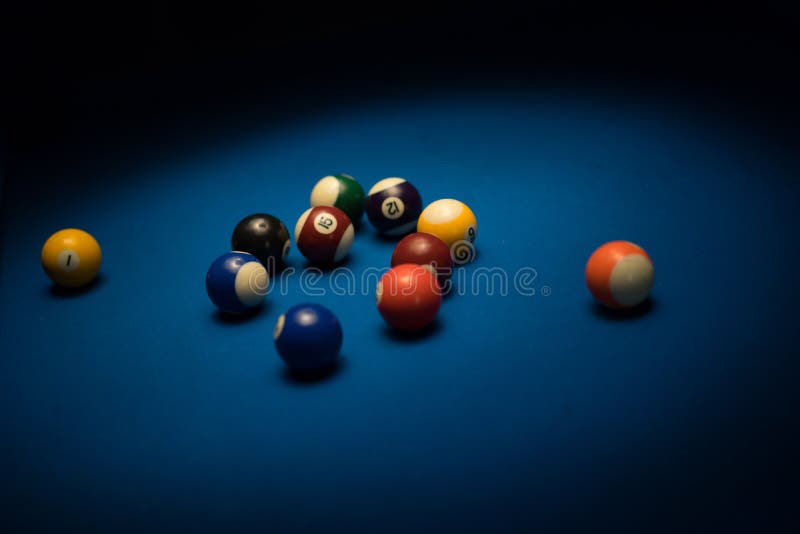 Pool Table Balls Scattered