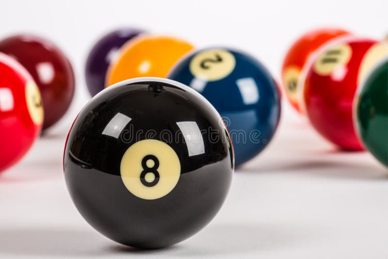 Pool balls stock image. Image of colour, racked, games - 43398749