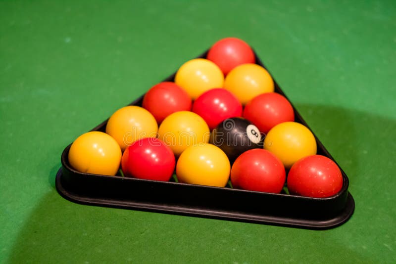 Pool Balls Set Up in the Triangle Stock Photo - Image of copy, cool ...