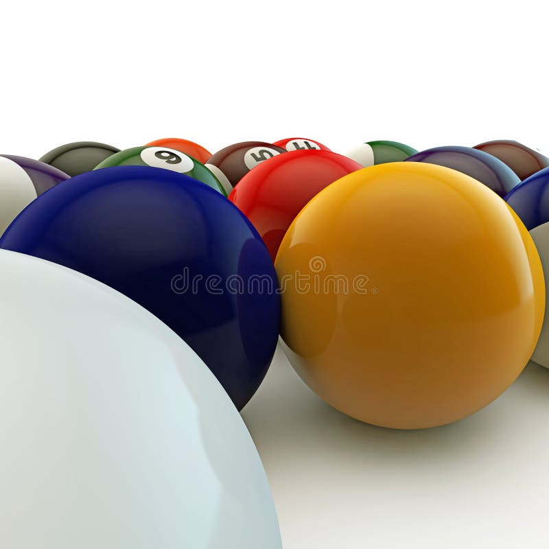 Pool balls stock illustration. Illustration of number - 36221295