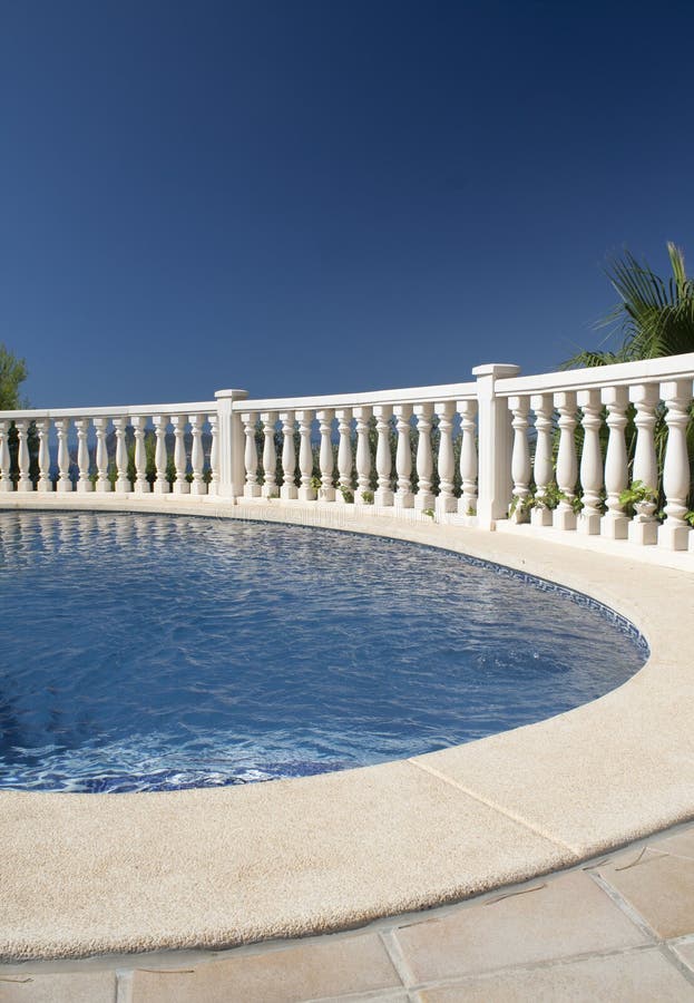 Pool and balustrade stock photo. Image of hills, edge - 21055766