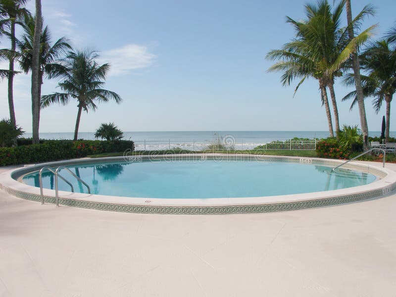 Pool on the beach stock photo. Image of california, calm - 1596922