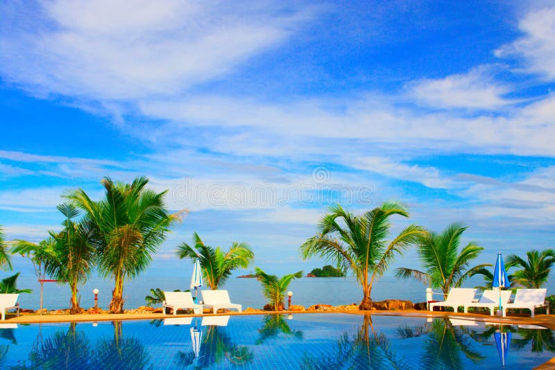 Pool on the Beach stock image. Image of outdoors, tranquil - 8024811