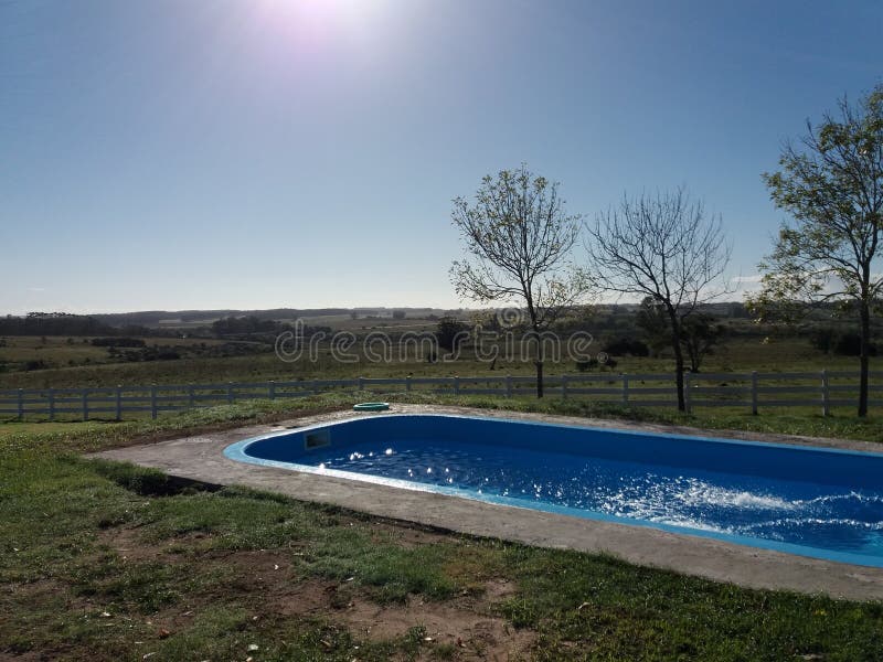 The Pool in the Beautiful Countryside Stock Photo - Image of fire, view ...