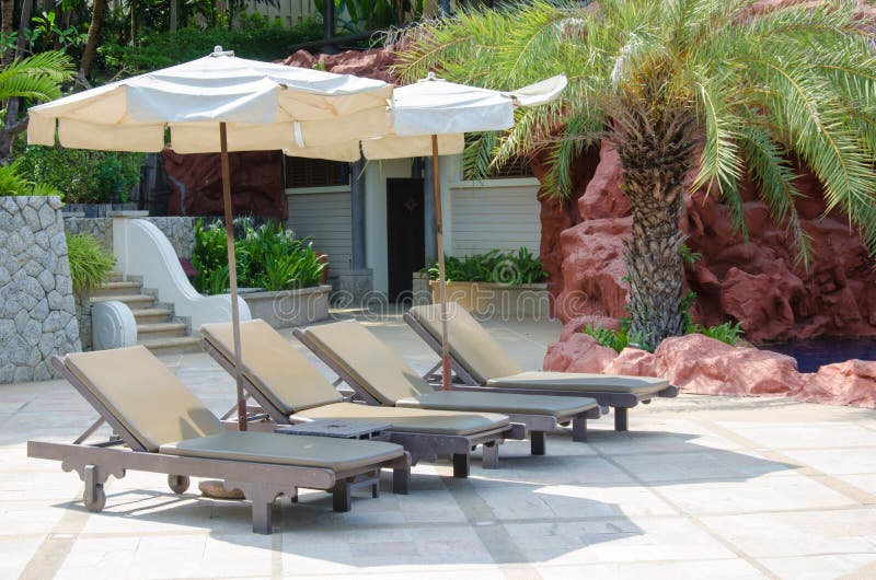 Pool Bed stock photo. Image of pools, resort, towel, beautiful - 40711350