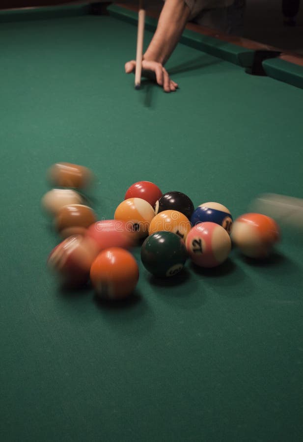 Pool (billiard) game stock image. Image of nightlife - 23971531