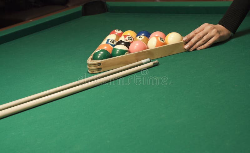 Pool (billiard) game stock photo. Image of cloth, hits - 26961902