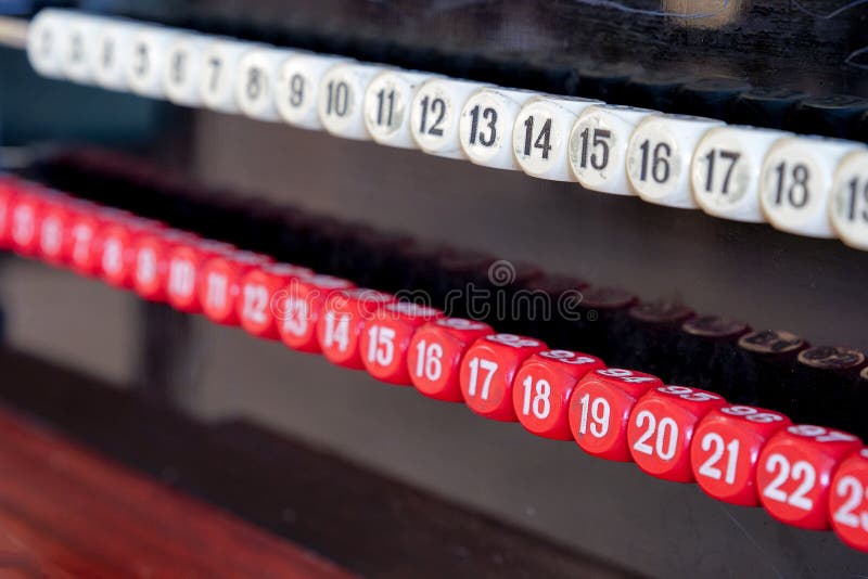 Pool or Billiard Score Keeping Scoreboard Closeup Stock Photo - Image ...