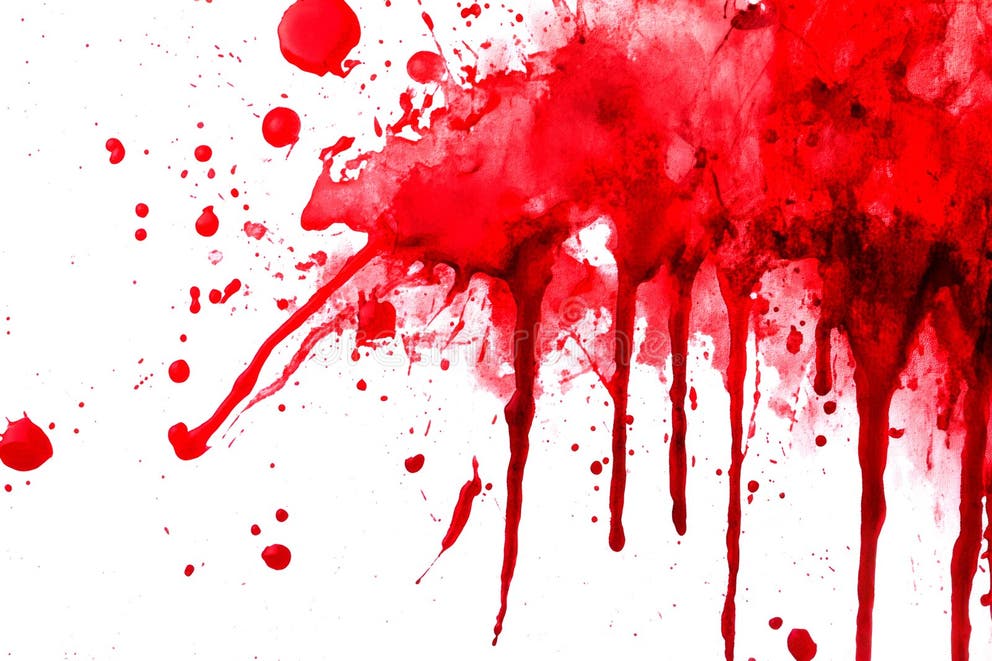 Pool of Blood Dripping on White Background Stock Photo - Image of ...