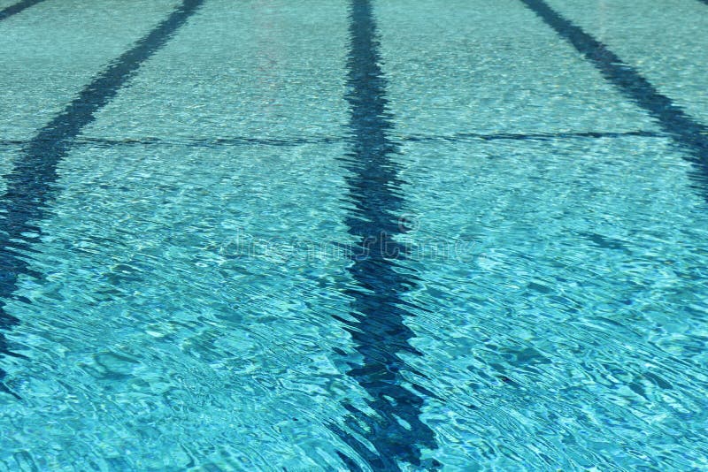 Pool with Blue Water and Strips Stock Image - Image of pool, line: 99007603