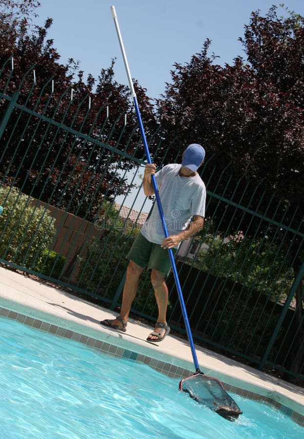 Pool Boy stock image. Image of class, swim, fence, working - 993985