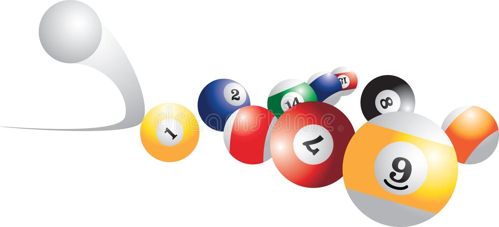 Billiard Balls stock vector. Illustration of game, pool - 23856895