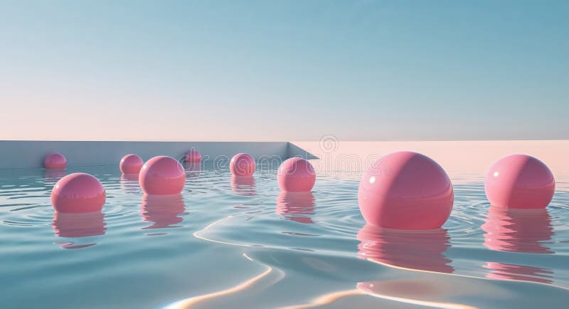 Pool Bunch Pink Balls Floating Surface Stock Photos - Free & Royalty ...