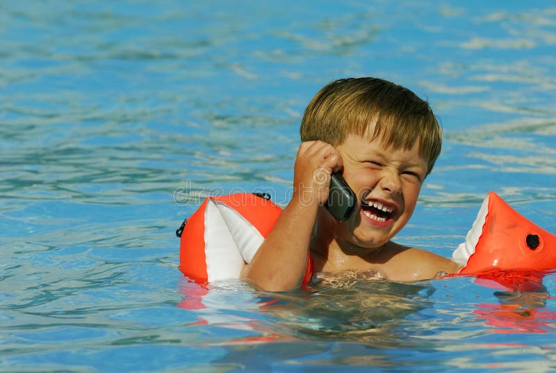 Pool Phone Call stock photo. Image of expression, male - 1251616