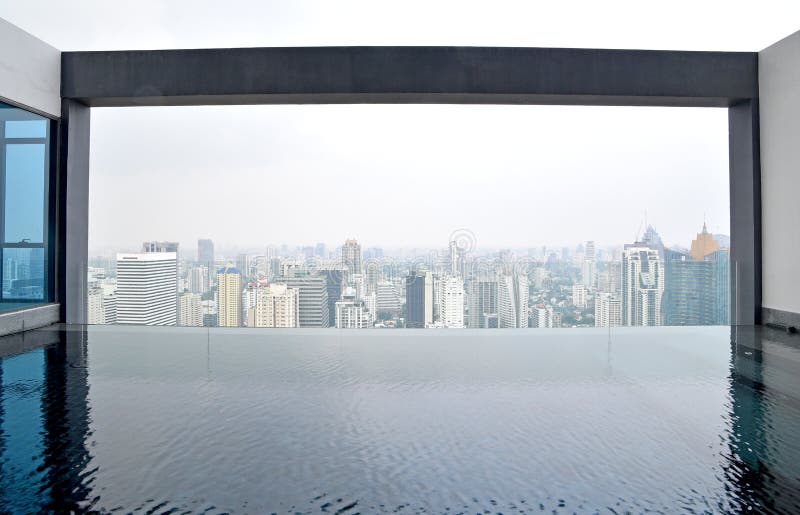 Pool and cityscape stock image. Image of touristic, panoramic - 96438545