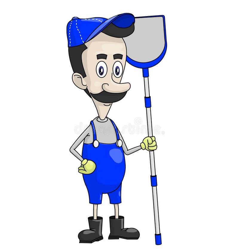 Pool Cleaner stock vector. Illustration of sifting, pole - 39817598