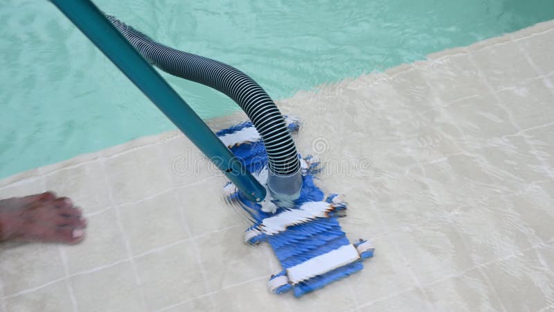 Cleaning Summer Pool Using Vacuum Cleaner Stock Video - Video of ...