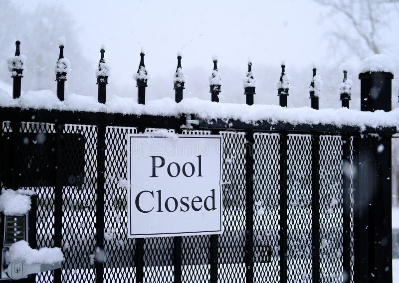 Pool Closed Sign stock photo. Image of families, pool - 33930174