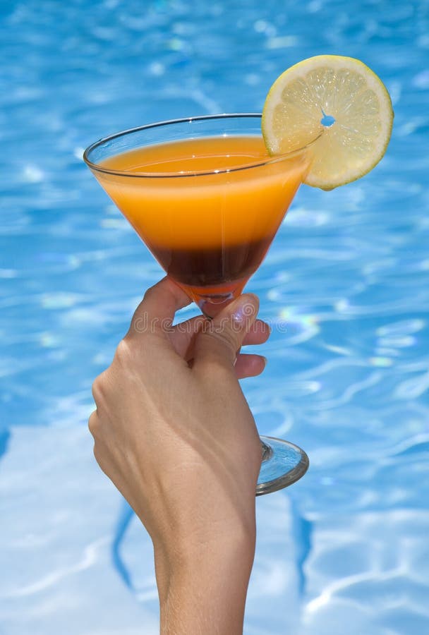 Poolside Cocktail stock photo. Image of sunny, water - 11653984