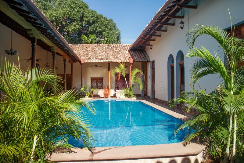 Pool Colonial House Nicaragua Stock Photos - Free & Royalty-Free Stock ...