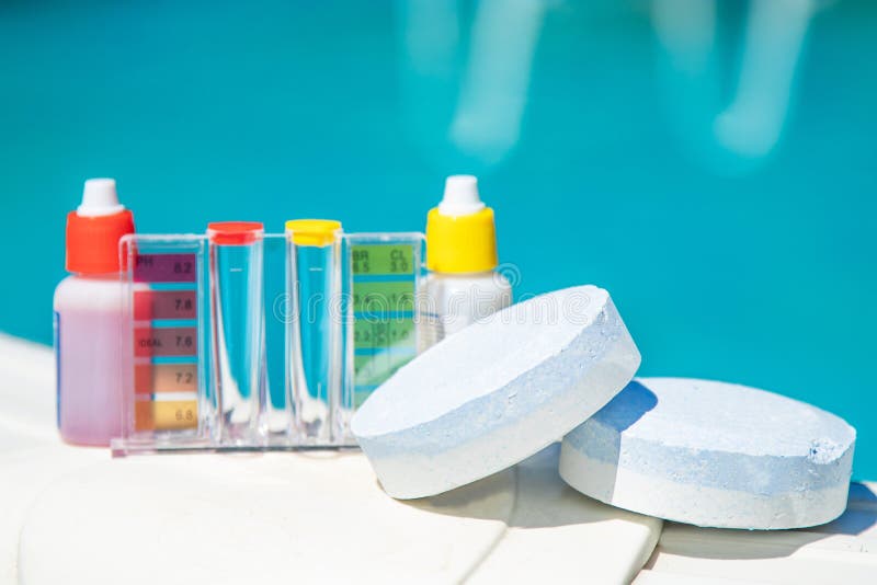 Pool Control and Maintenance Kit Stock Image - Image of maintenance ...