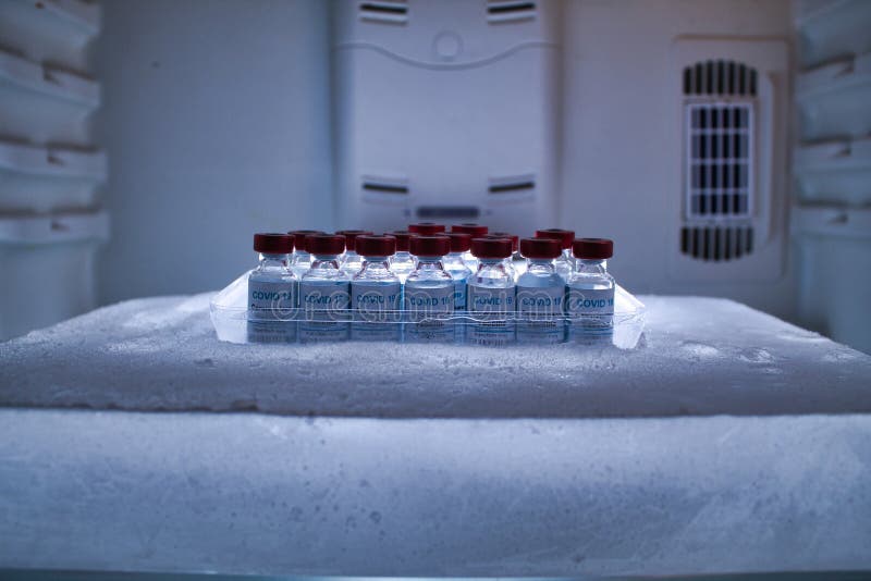 Pool of Covid 19 Vaccines in a Block of Ice for Preservation and ...