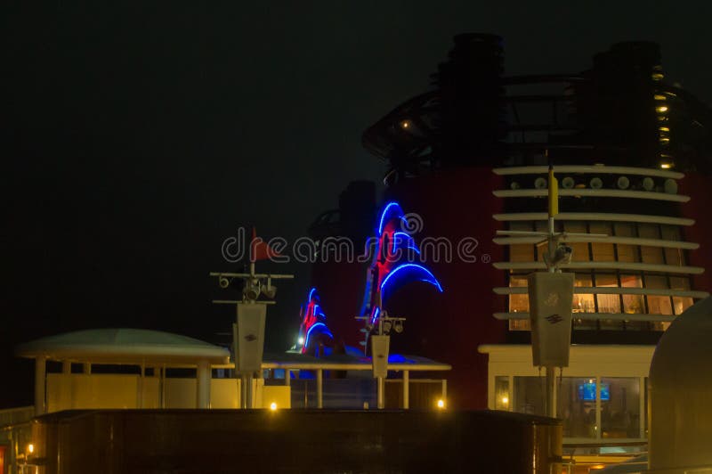 Pool deck at night editorial stock photo. Image of relaxing - 201419918