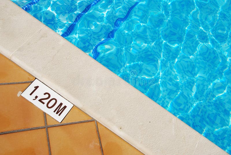 Pool depth stock photo. Image of sign, warning, numbers - 11224062