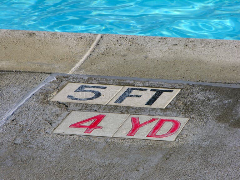 Pool depth stock photo. Image of cement, play, sign, summer - 646186