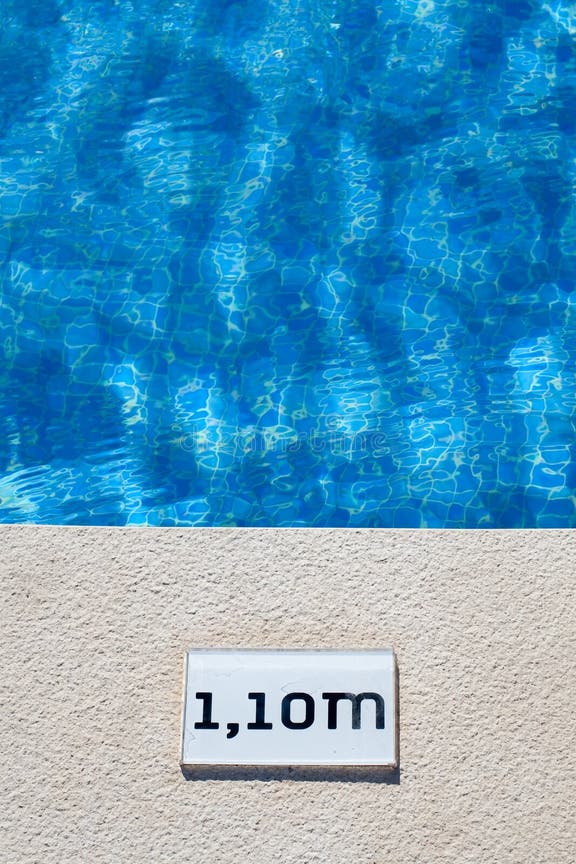 Pool depth sign stock photo. Image of fresh, blue, water - 14701094