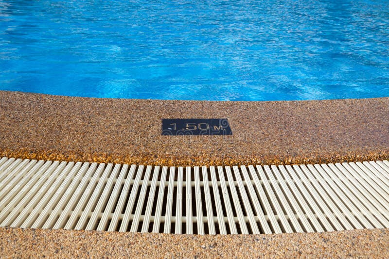 Pool depth sign. stock image. Image of design, signage - 86935881