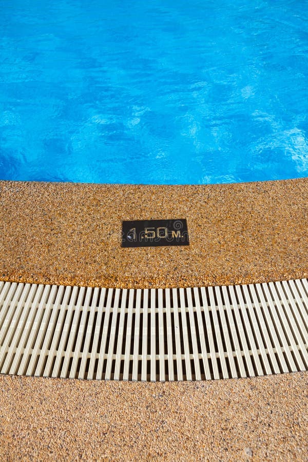 Pool depth sign. stock photo. Image of swim, detail, black - 86935884