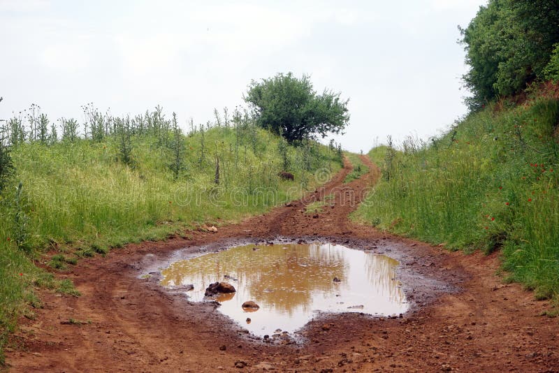 Pool on the dirt road stock photo. Image of pool, water - 117930558