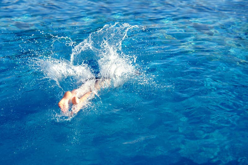 Pool dive - splash stock photo. Image of ocean, clear, summer - 240568