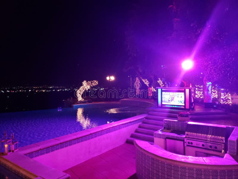 Mansion party stock image. Image of screens, pool, party - 140105411