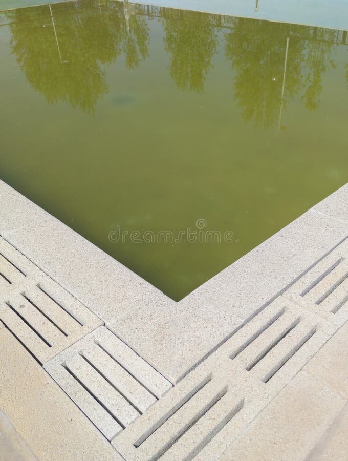 Pool dry cleaning process stock photo. Image of draining - 392969456